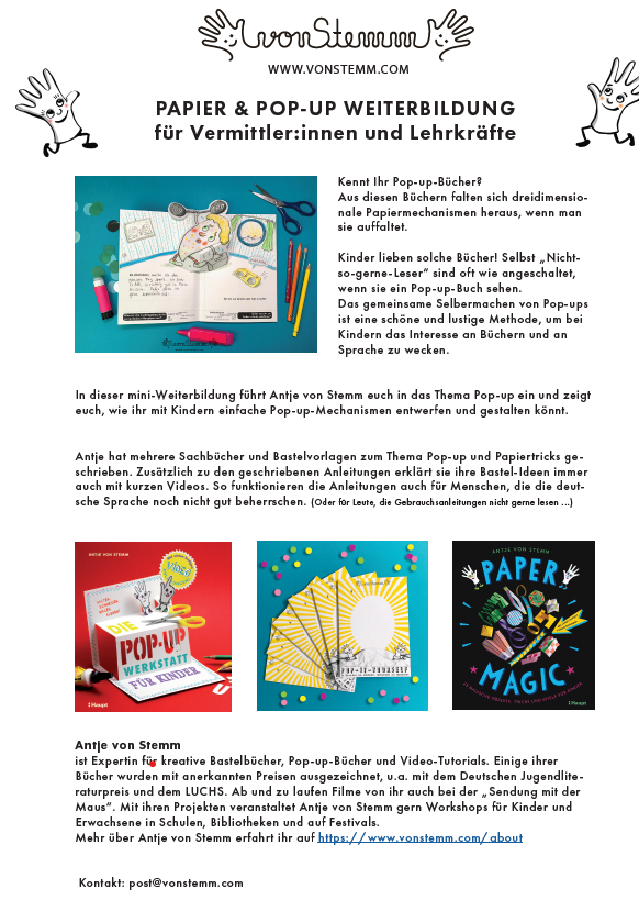 Pop-Up Workshop Antje von Stemm – sperrstunde